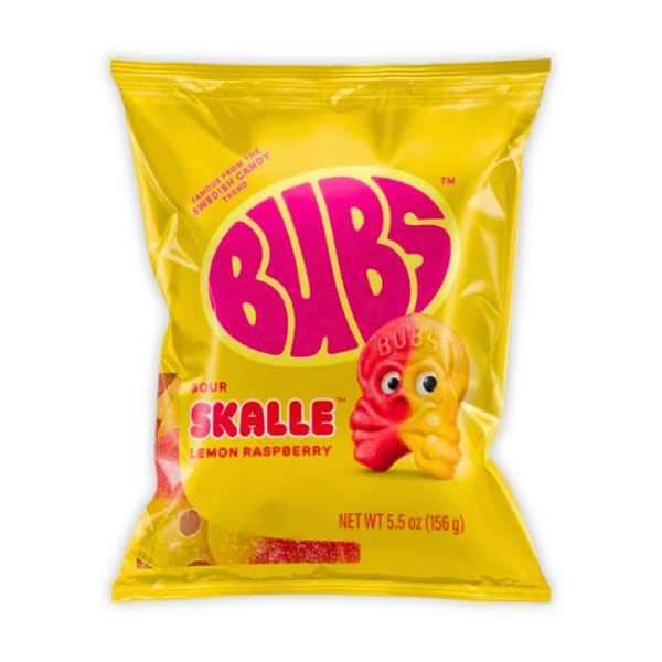 Bubs Sour Skulls Lemon Raspberry – Pinkiessweeties