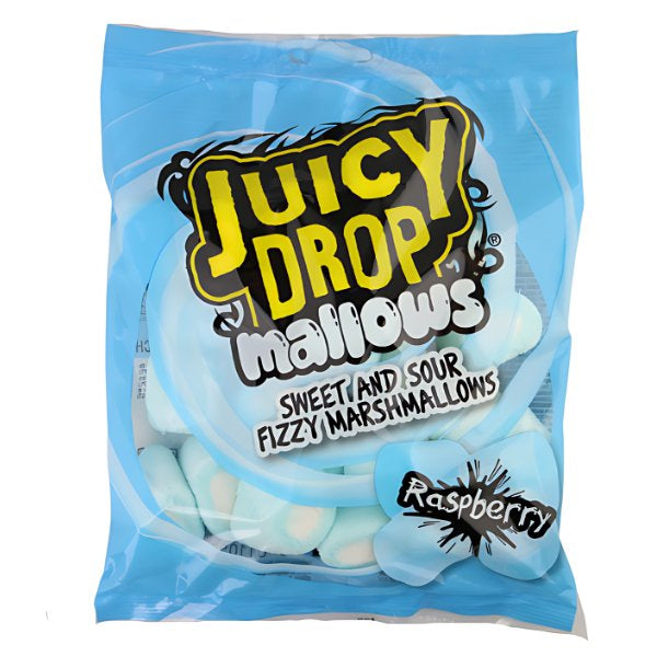 Juicy Drop Fizzy Blue Raspberry Mallows – Pinkiessweeties
