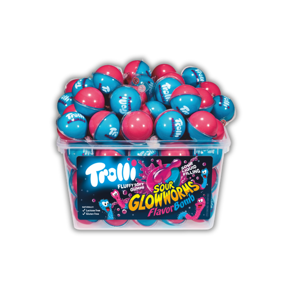 Trolli 3D Sour Glow Worms Flavourbomb – Pinkiessweeties